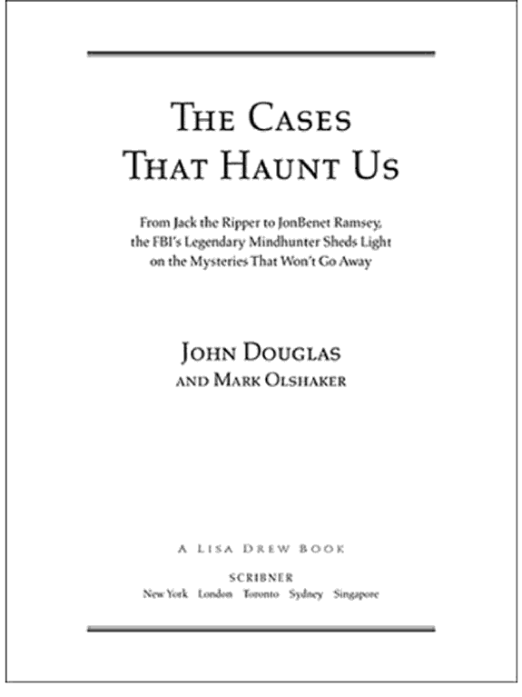 Book: The Cases That Haunt Us by John Douglas on Killer.Cloud